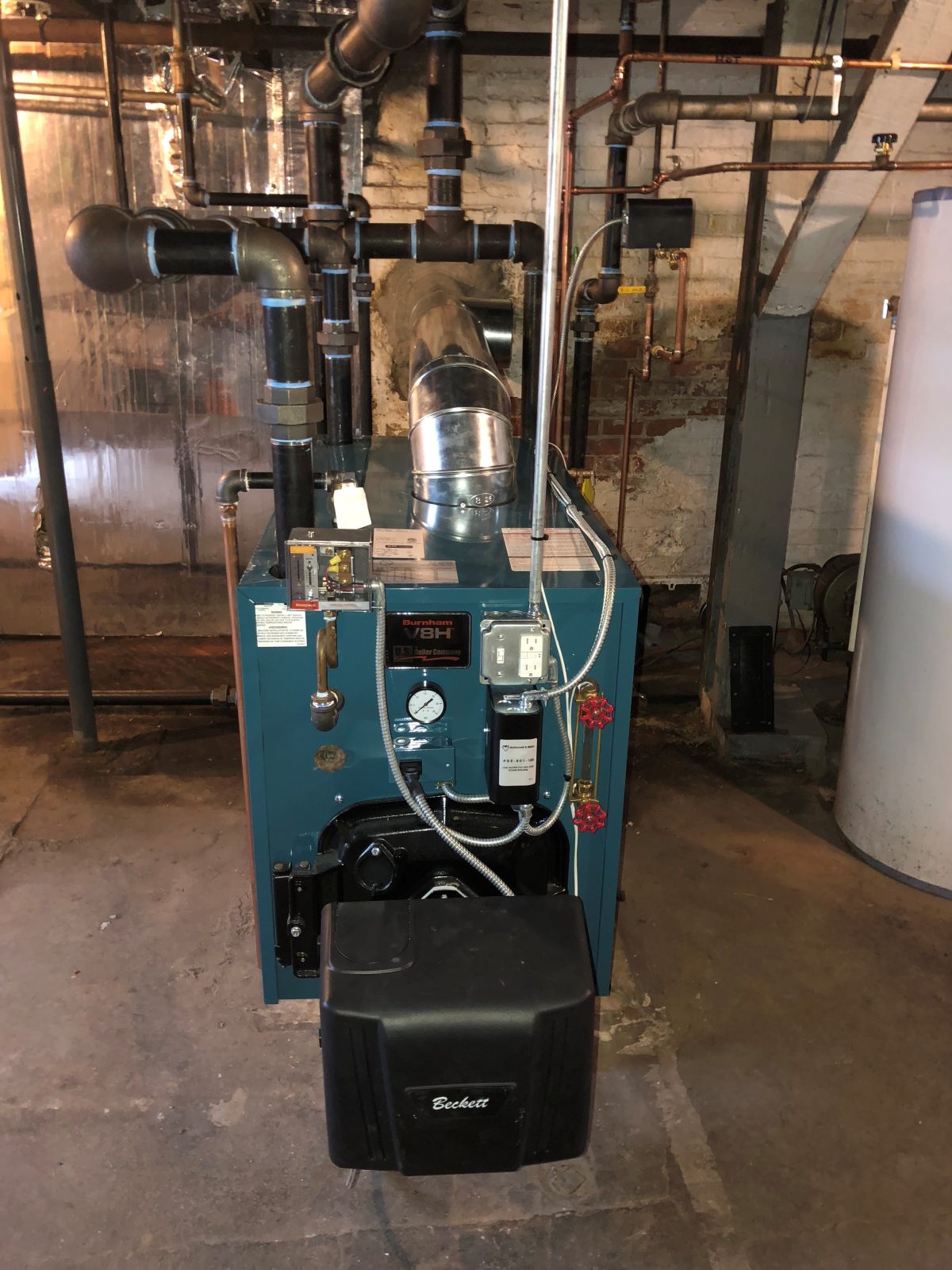 Burnham Oil Fired Steam Boiler Replacement